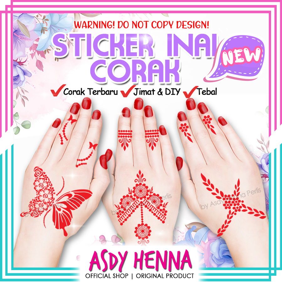 Sticker Inai Stencil DIY fun henna Dewasa by ASDY Henna | Shopee Malaysia