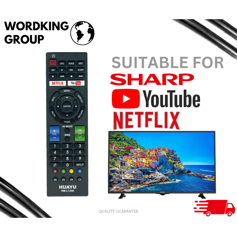 HUAYU LCD /LED TV SHARP REMOTE CONTROL REPLACEMENT ( RM-L1346 ) | Shopee Malaysia