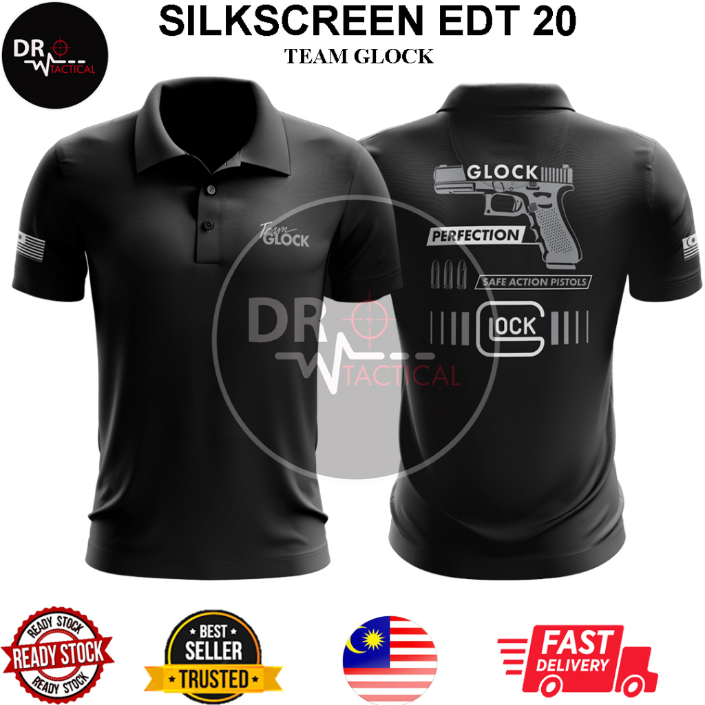 DR TACTICAL Microfiber eyelet Silkscreen Printed Collar Short Sleeve ...