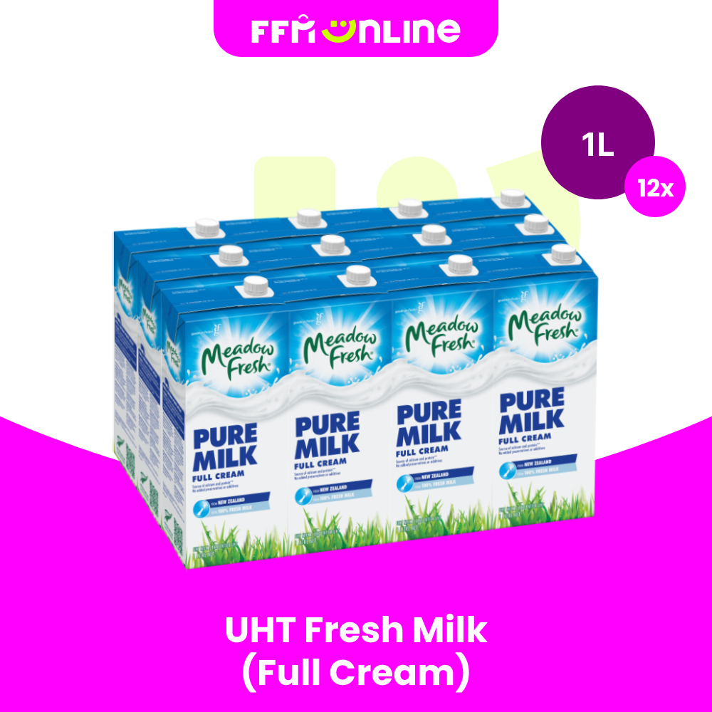 [CARTON] Meadow Fresh UHT Full Cream Pure Milk 1L x 12s | Shopee Malaysia