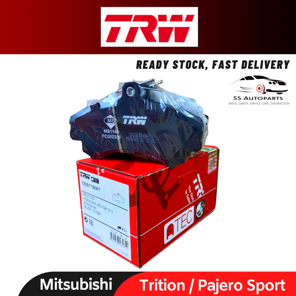 TRW Disc Pad Front Mitsubishi Triton KJ KK KL 2.5 / Pajero Sport / Nissan NV200 (GDB7704 ...