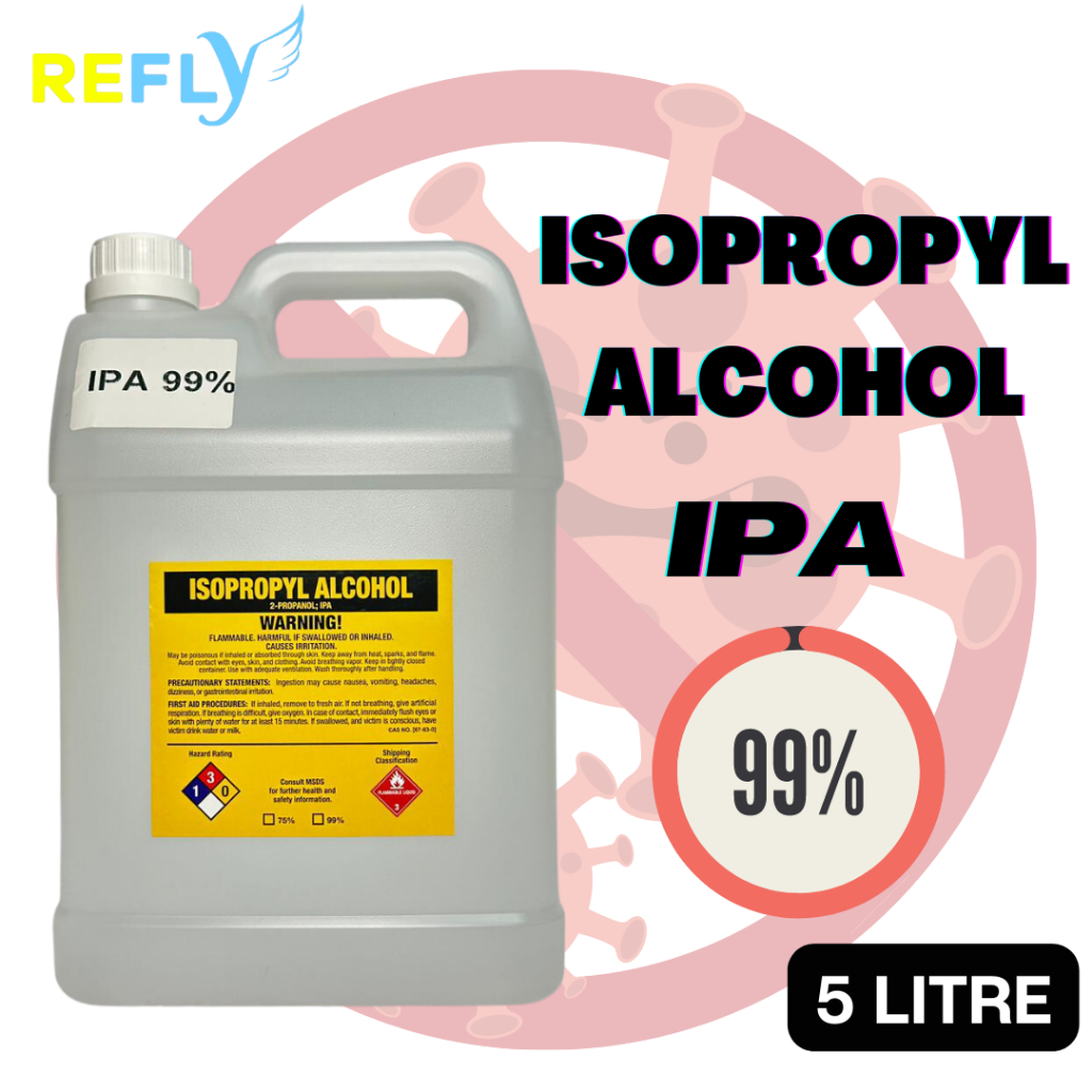 Isopropyl Alcohol IPA 5 Liter 75% 99% Sanitizer Rubbing Alcohol Non ...