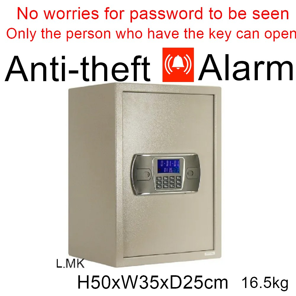 TRENY LCD Dual Locking Alarm Electronic Three Steel Safety box/Safe Box SafetyBox Safe Box ...