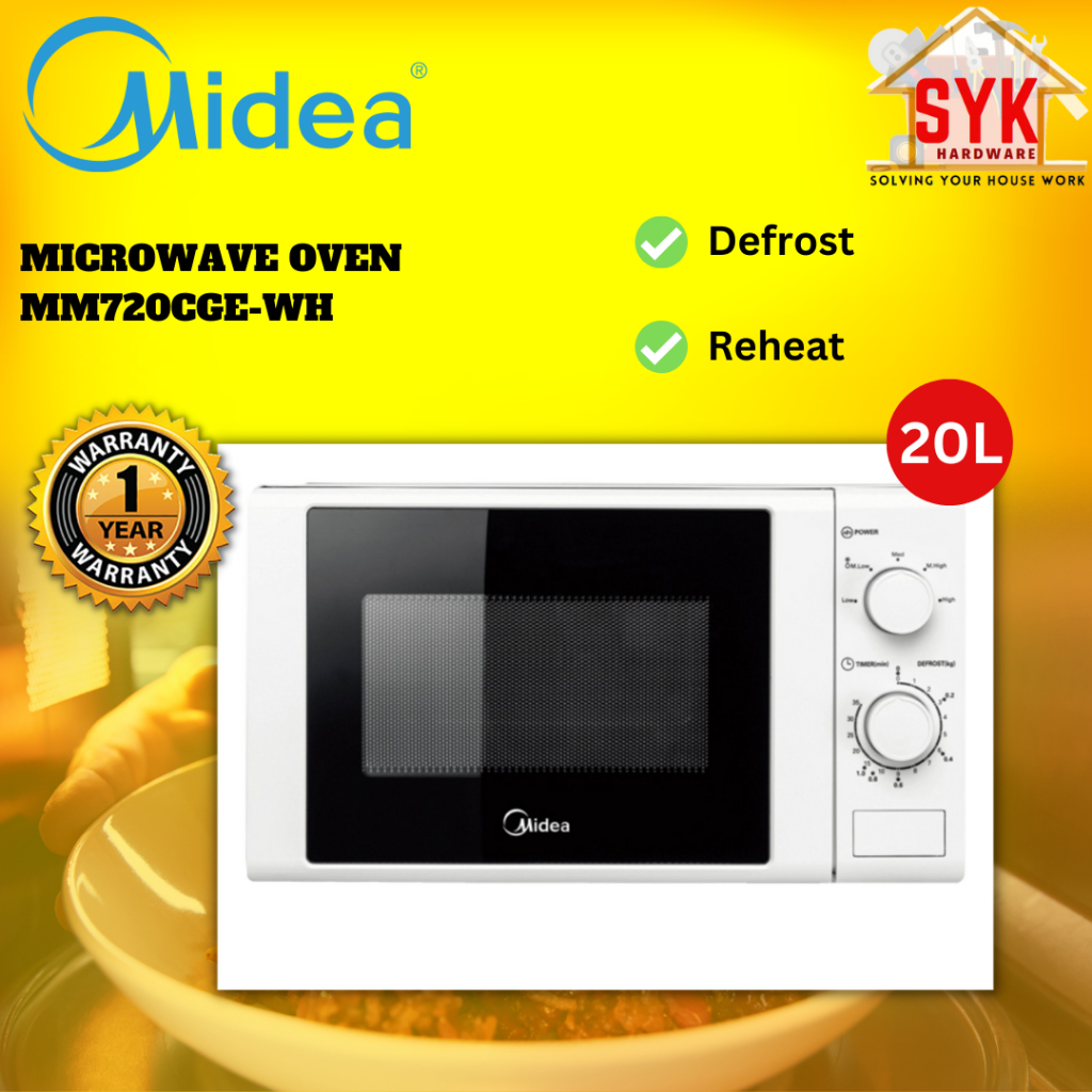 SYK Midea MM720CGE-WH Microwave Oven Baking Toaster Bread Fast Cooking ...