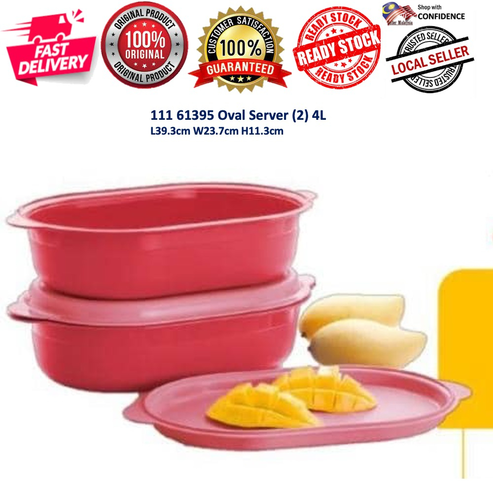 Tupperware Oval Server (2) 4L 11161395 J4 & J9 | Shopee Malaysia