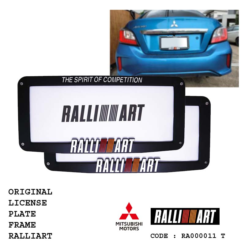 License Plate Frame Original RALLI ART, 100% Genuine Ralliart Product ...
