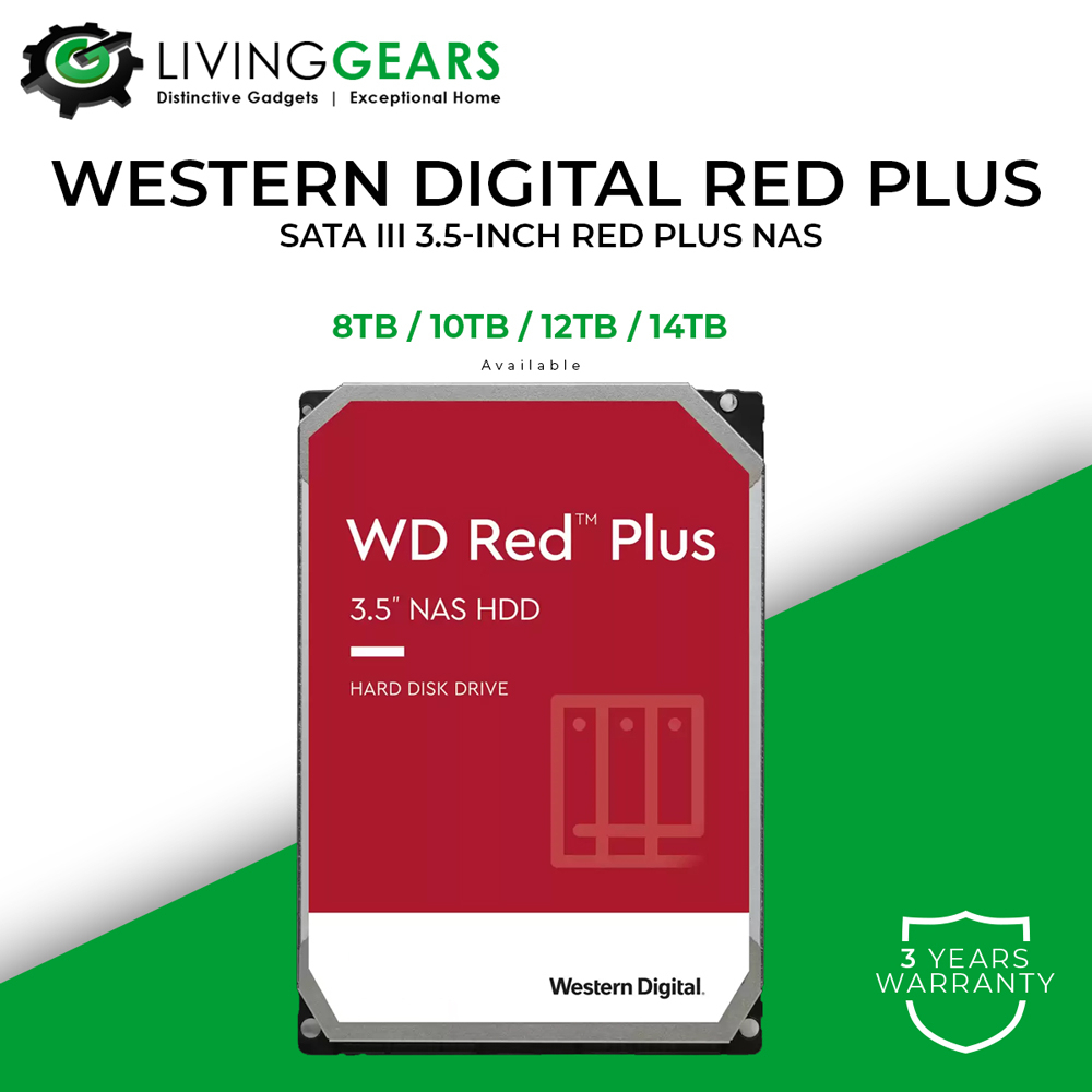 WD Western Digital - Red/PLUS NAS Network Storage Drive Desktop 3.5 ...