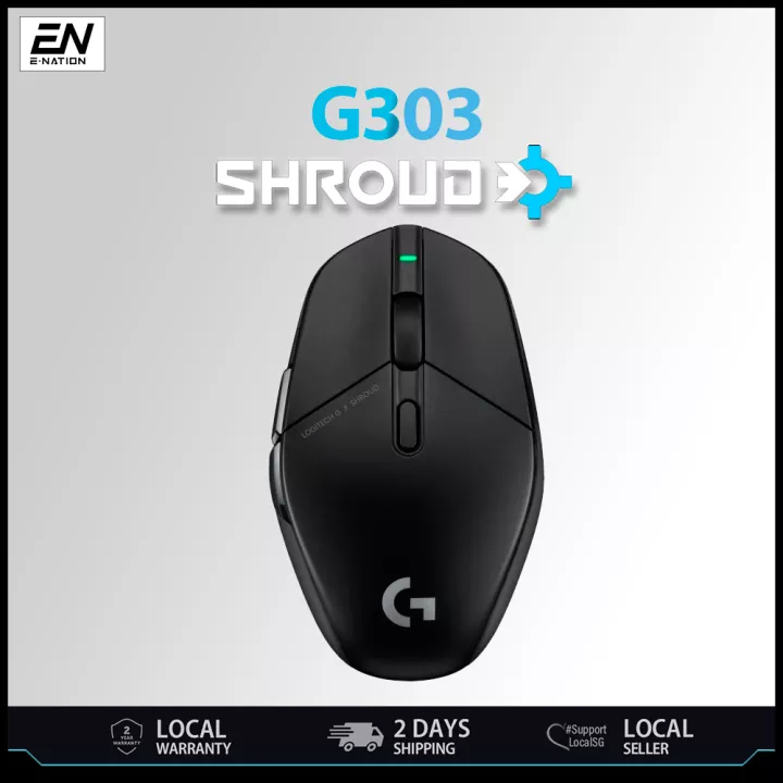 Logitech G303 Shroud Edition Wireless Gaming Mouse - LIGHTSPEED Wireless - HERO 25K - 25,600 DPI ...