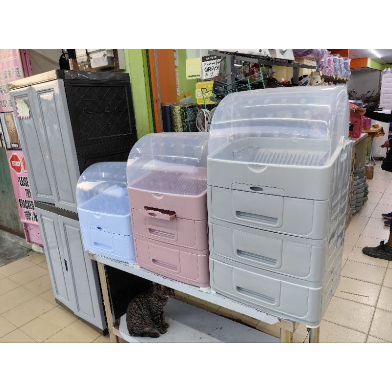 BETTERWARE DISH DRAINER WITH DRAWER /RAK PINGGAN BERTUTUP MODEL 80-2 80 ...
