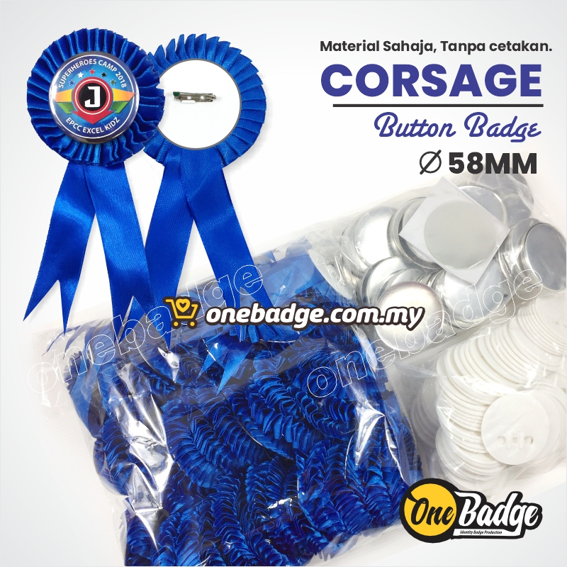 58mm Corsage Button Badge Material- 58mm (50pcs/pkt) | Ribbon Medal ...