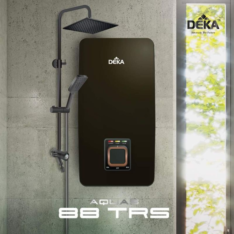 DEKA Water Heater AQUAS 88 TRS DC Pump with Rain Shower Color Magnesium ...