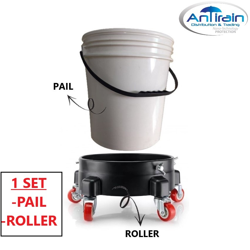 CAR WASH PAIL WITH ROLLER | Shopee Malaysia