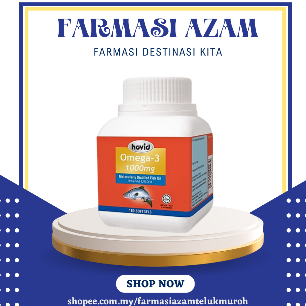 SUPPLEMENT HOVID OMEGA-3 1000MG 180'S SOFTGELS | Shopee Malaysia