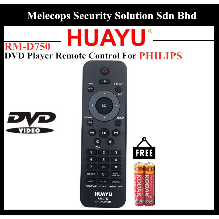 HUAYU DVD Player Remote Control Replacement For PHILIPS (RM-D750) | Shopee Malaysia