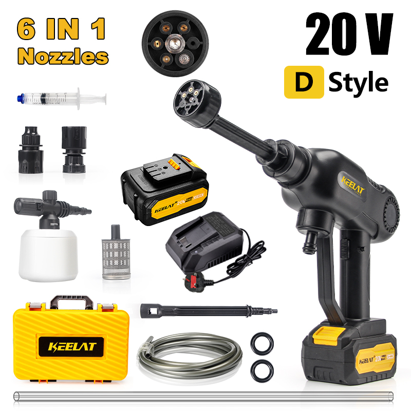 Keelat Water Jet Cordless High Pressure Car Wash Electric Car Washer Water Gun Pump Mesin Basuh ...