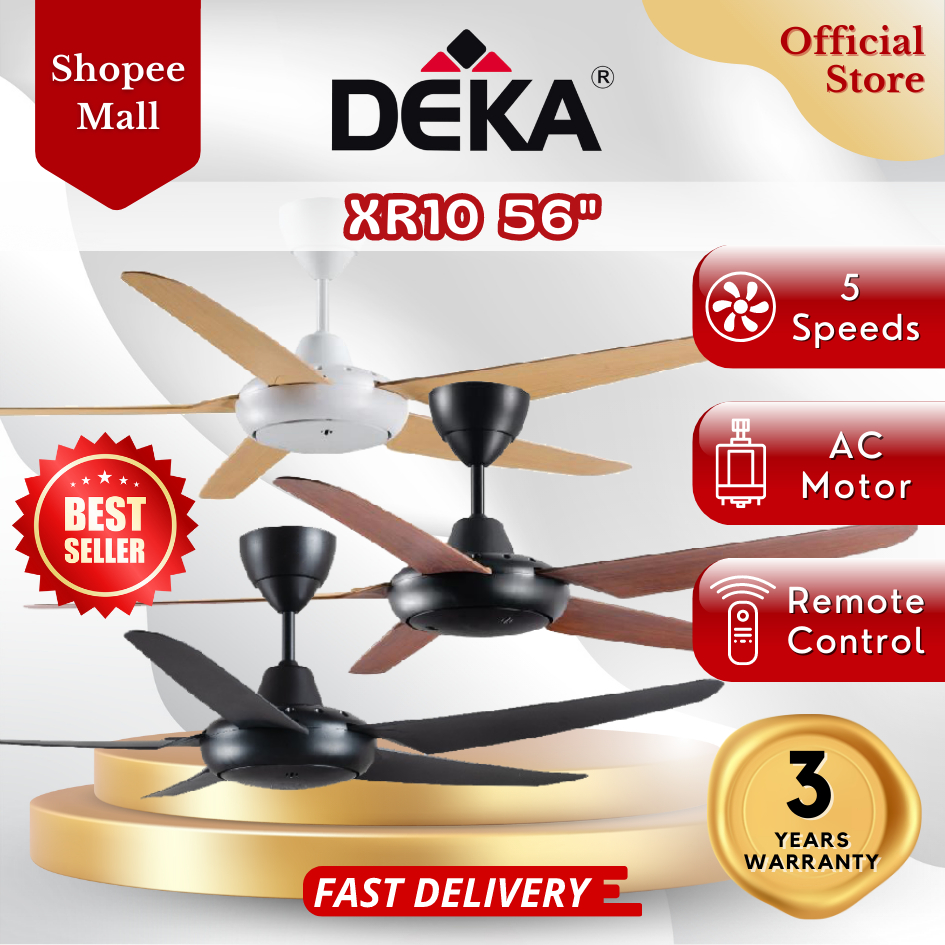DEKA XR10 | DKR56 56" 5 Blades AC Motor Remote Control Ceiling Fan ...