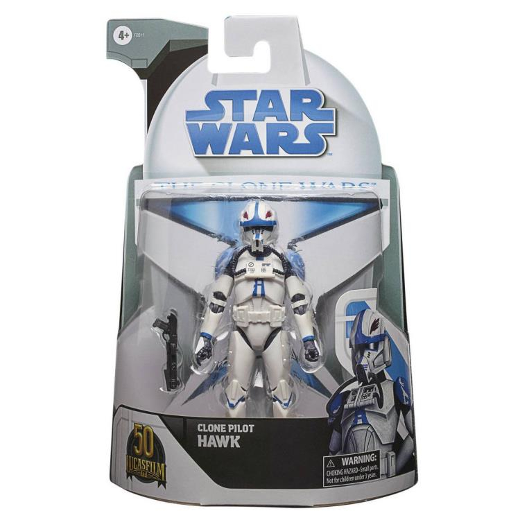 Star Wars Clone Pilot Hawk 501st (Clone Wars) 6" inch Black Series TBS ...