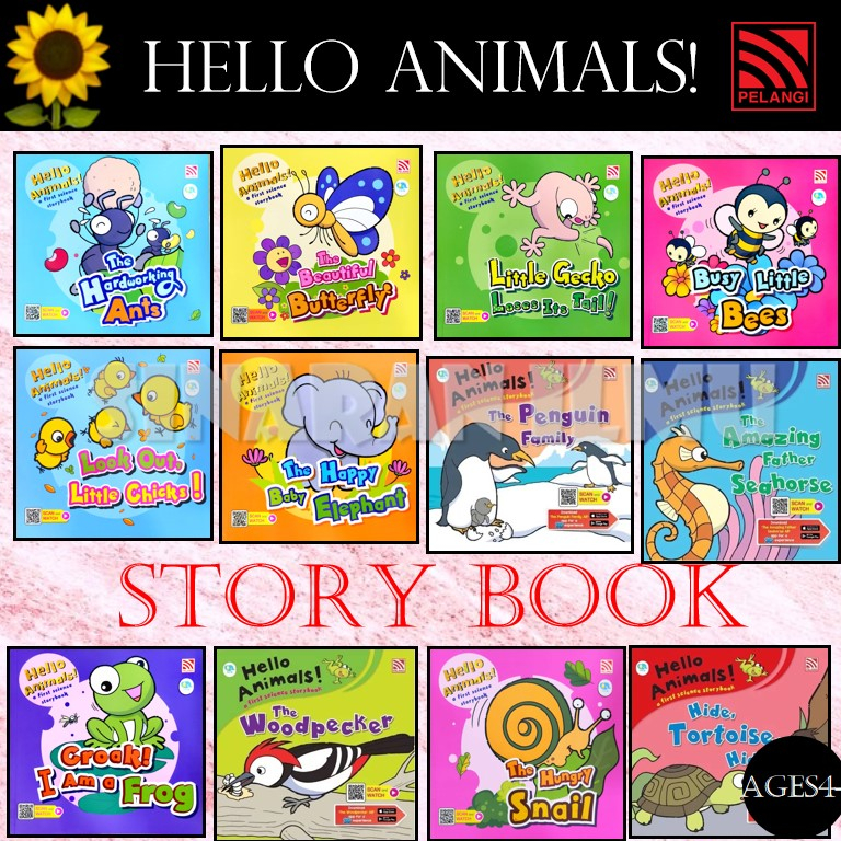 STORY BOOK : HELLO ANIMALS! A FIRST SCIENCE STORYBOOK 1-15 / English ...