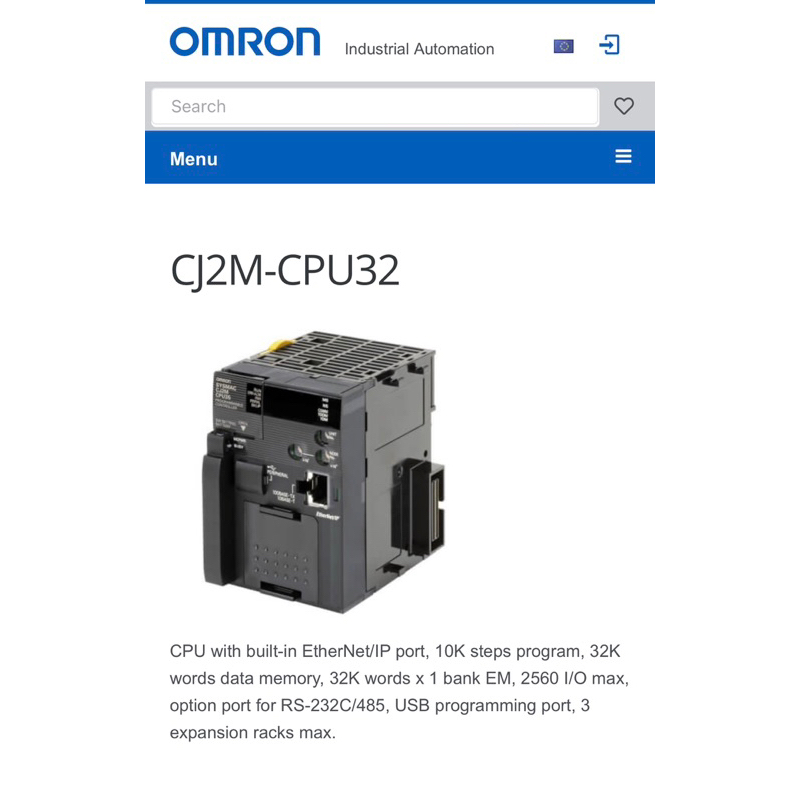 CJ2M-CPU32 OMRON (USED) | Shopee Malaysia