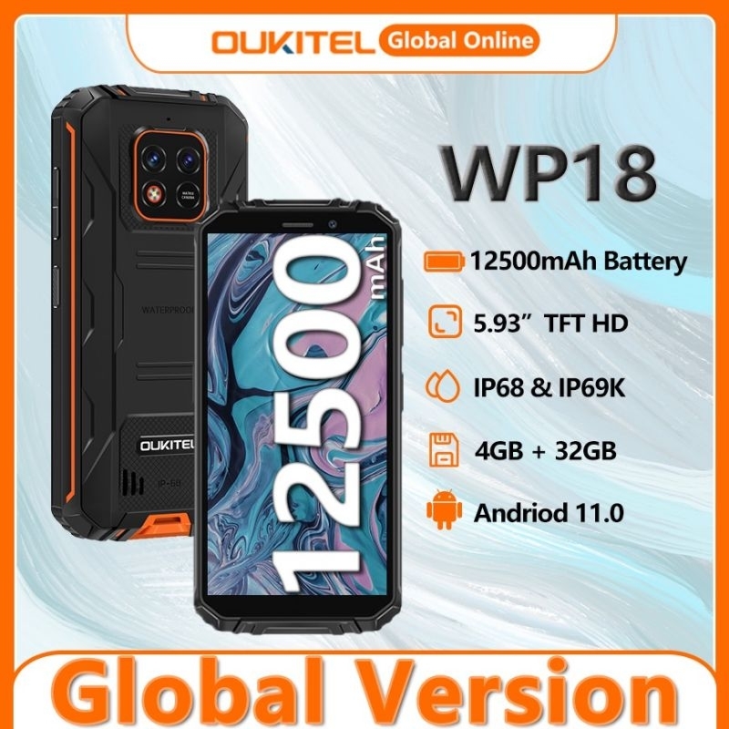 Oukitel WP18 Rugged Phone 12500mah | Shopee Malaysia