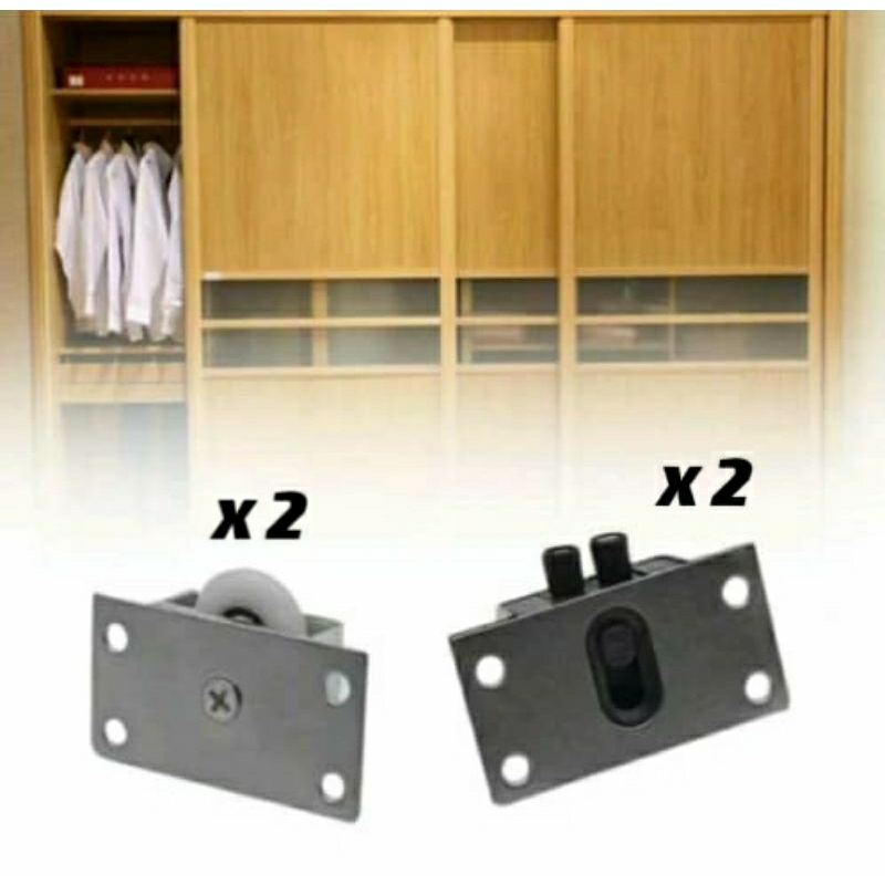 388 Furniture Sliding Roller Wheel for Closet Cabinet Closet Wardrobe ...
