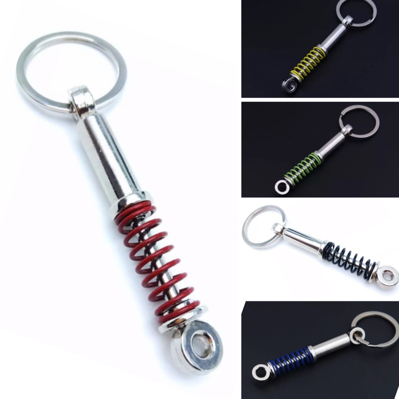 Universal Adjustable Alloy Car Interior Suspension Keychain Coilover ...