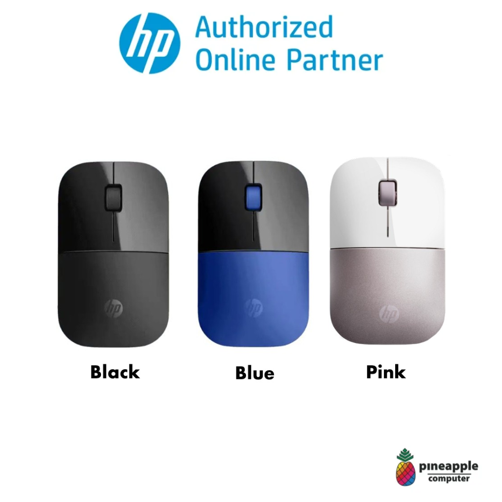 HP Wireless Mouse Z3700 with USB Nano Receiver & Blue LED Technology ...