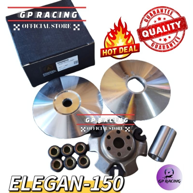 Pulley set ELEGAN 150 / VTS200 Front pulley with ROLLER, BUSH, FAN "GP ...