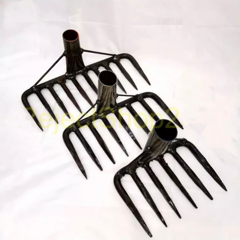 HEAVY DUTY LOCAL IRON METAL GARDEN RAKE BLACK CAKAR BESI CAKAR TANAH ...