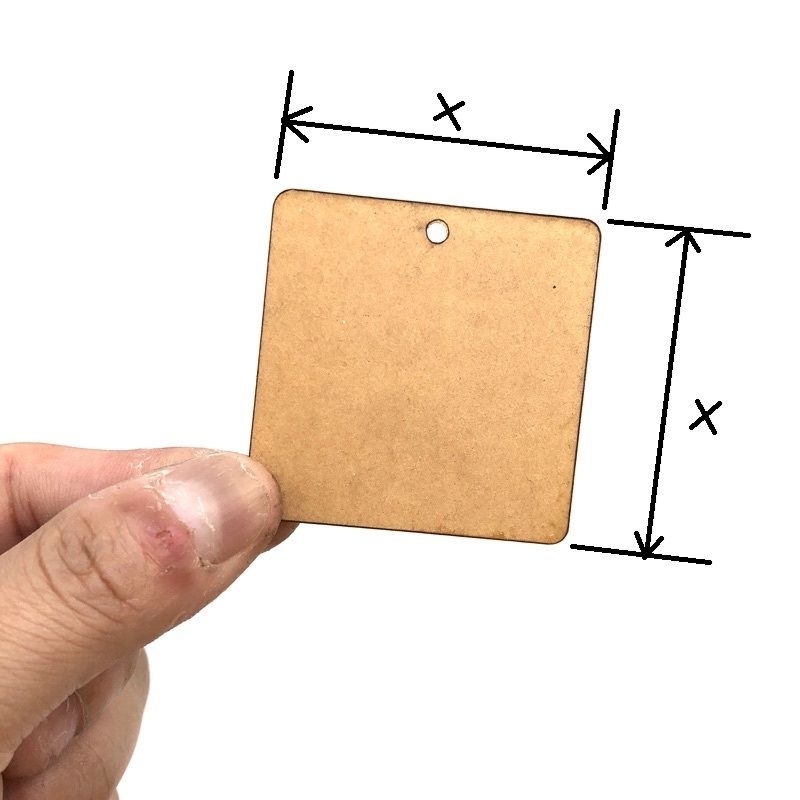 READY STOCK (25mm² 30mm² 40mm²) 50pcs Acrylic Keychain Square Blank ...