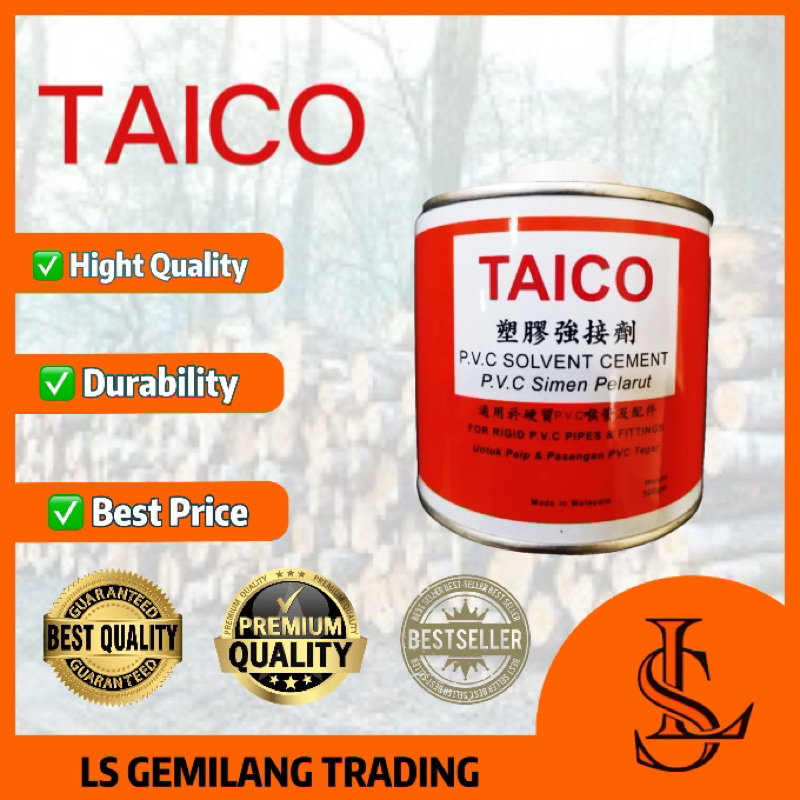LS GEMILANG TAICO ORIGINAL PVC GUM PVC SOLVENT CEMENT PVC GUM UPVC PIPE ...