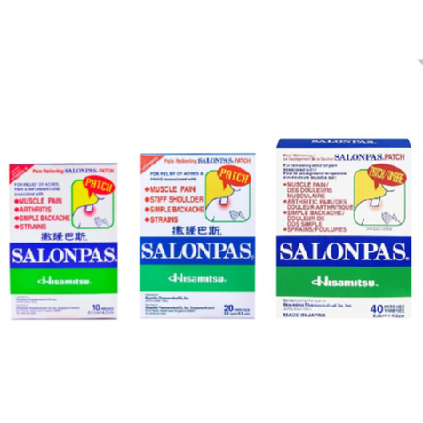 Salonpas pain relieving PATCH [6.5cm X 4.2cm] untuk tahan sakit ...