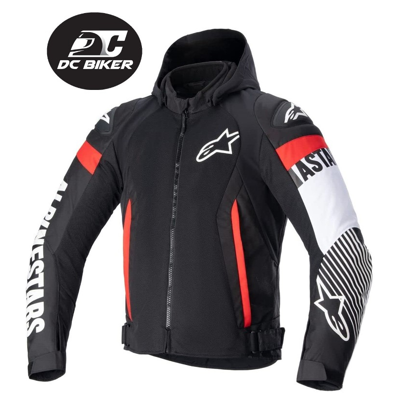 Alpinestars Zaca Air Black/White/Red Fluo Jacket (Authorized Dealer ...