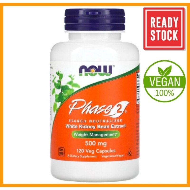 NowFoods Starch Neutralizer Phase2 Carb Blocker 500mg 120veggie caps ...