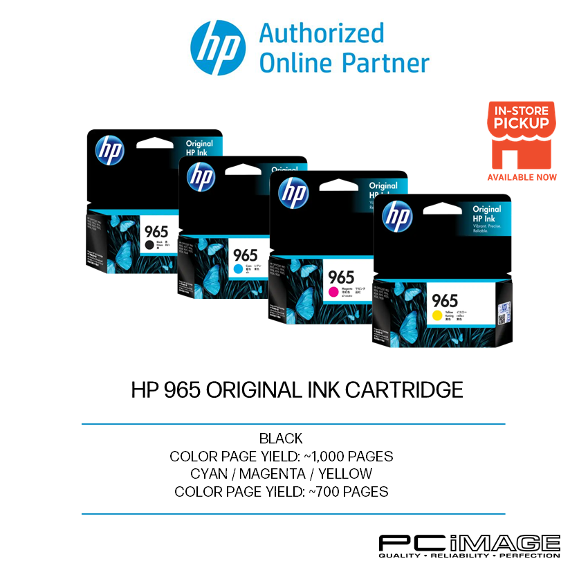 HP 965 Original Ink Cartridge - Black/Cyan/Magenta/Yellow | Shopee Malaysia