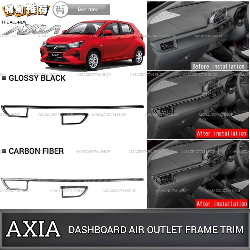 AMAZING PERODUA NEW AXIA 2023-2024 CAR DASHBOARD AIR OUTLET FRAME COVER ...