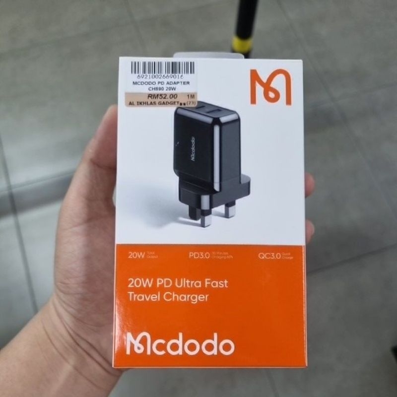 MCDODO PD ADAPTER CH690 20W | Shopee Malaysia