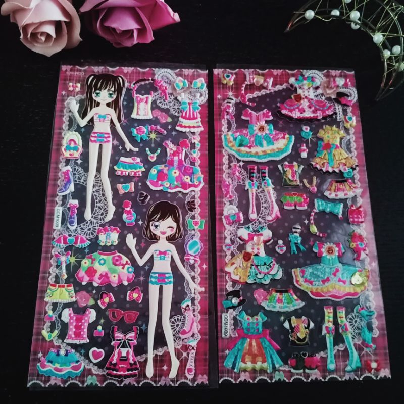 Girl Dress Up Stickers 女孩换装贴纸 | Shopee Malaysia