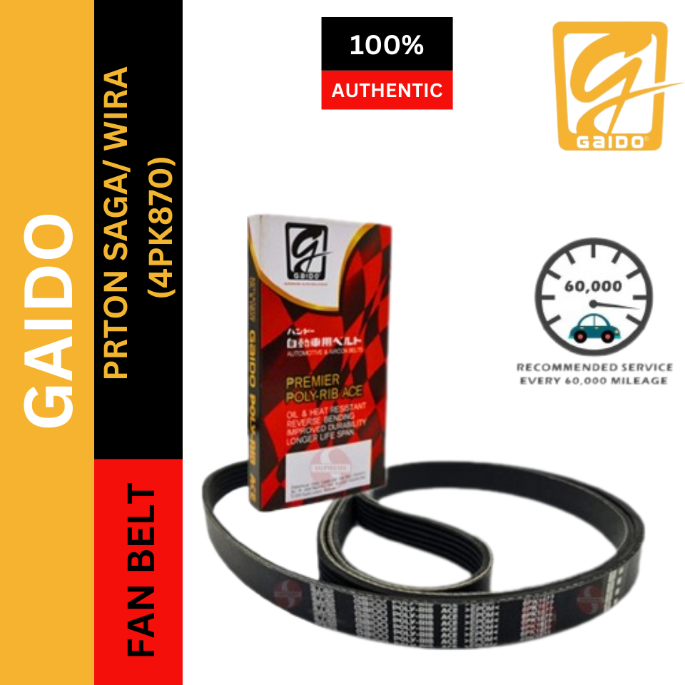 4PK870 Gaido Fan Belt PROTON SAGA/ WIRA Air Cond Alternator Power ...