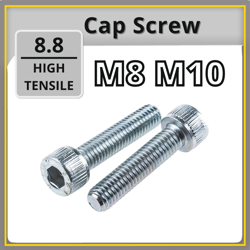 M8 M10 Hex Socket Cap Screw DIN912 | Grade 8.8 High Tensile | Zinc ...