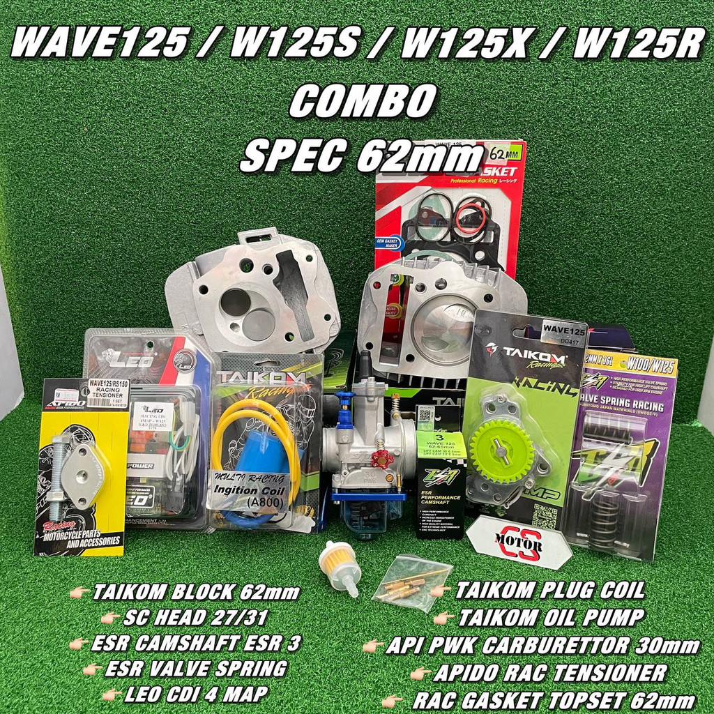 COMBO WAVE 125 62MM COMBO SET WAVE 125 WAVE125 BLOCK WAVE 125 HEAD WAVE ...