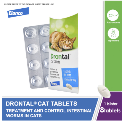 Drontal Cat Tablets Dewomer (8 tablets per pack) | Shopee Malaysia