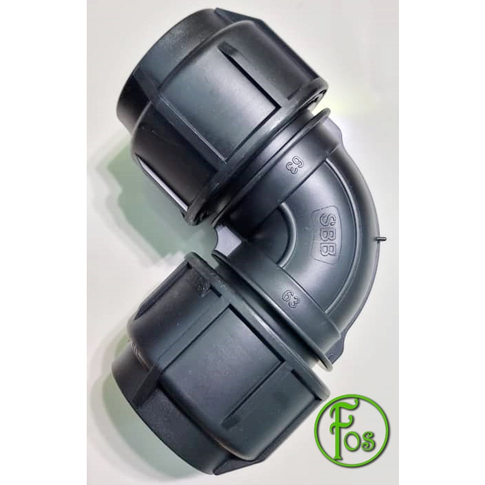Poly Pipe Fitting Bend / Elbow 63mm (SBB) | Shopee Malaysia