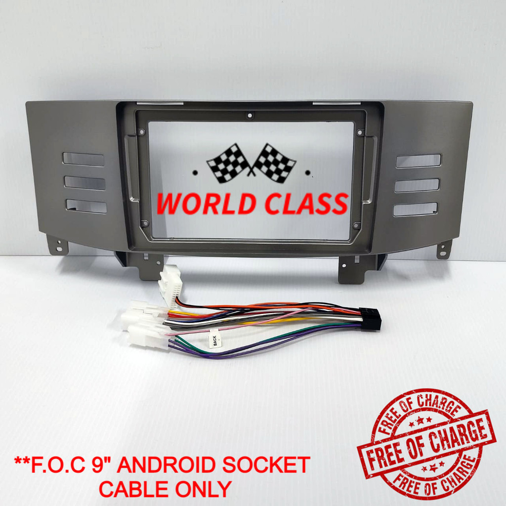 TOYOTA MARK X 2005-2008 (LOW SPEC) 9" ANDROID CASING (FREE PLUG & PLAY ...