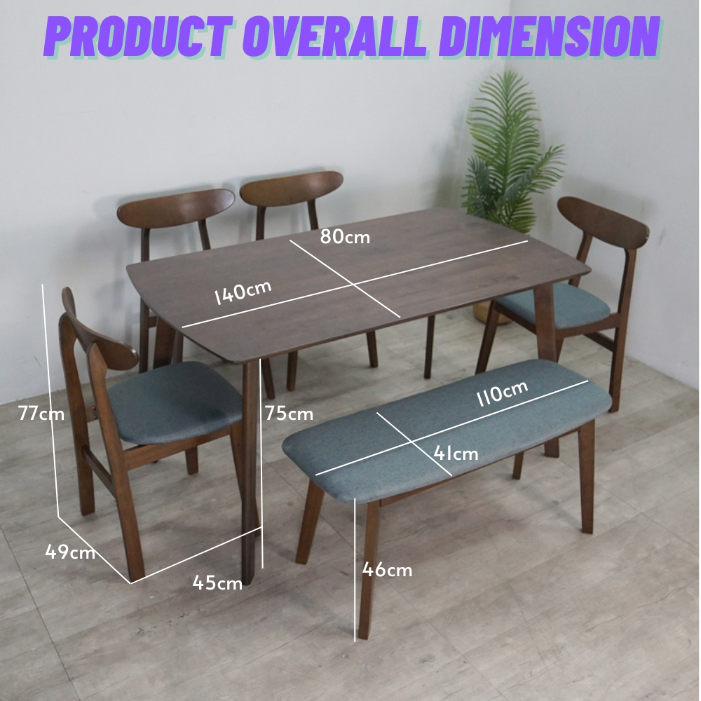 Furniture Direct HINO meja makan 6 kerusi dining table set 桌子 set meja ...
