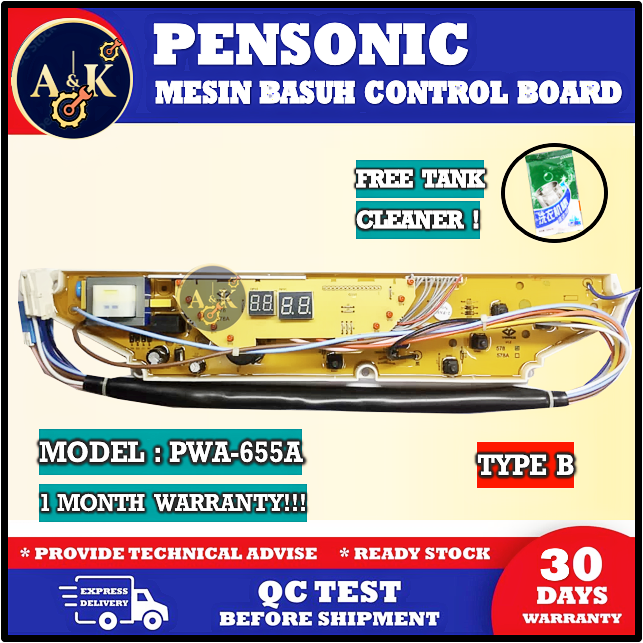 ( TYPE A ) PWA-655A PENSONIC WASHING MACHINE PCB BOARD (CONTROL BOARD ...