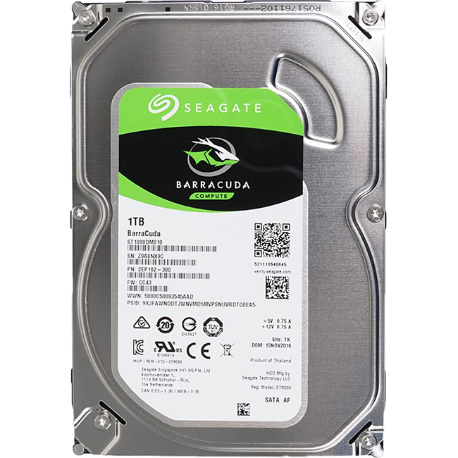 Seagate BarraCuda Compute ST1000DM010 1TB 3.5" SATA 7200 RPM Internal ...