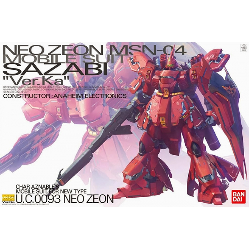Bandai Gundam Master Grade Neon Zeon MSN-04 Sazabi Ver.Ka MG (1/100 ...