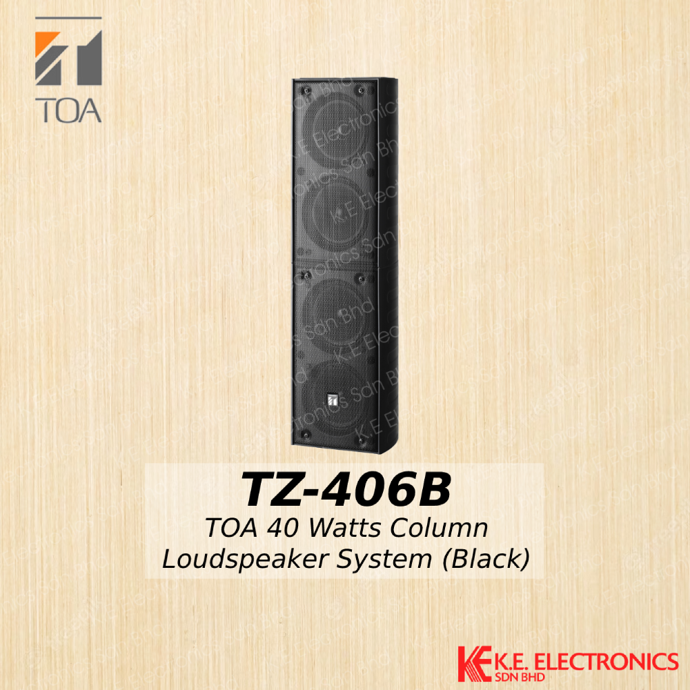 TOA 100V Line TZ-406B 40 Watts Column Loudspeaker System (Black) | Shopee Malaysia
