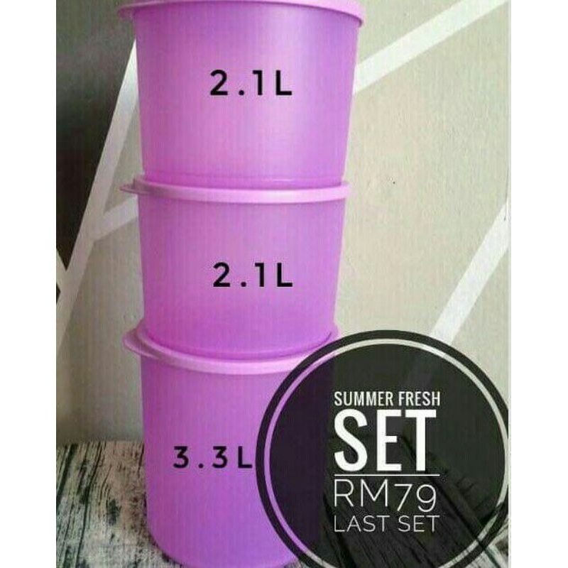 Tupperware Summer Fresh Set (3pcs) | Shopee Malaysia